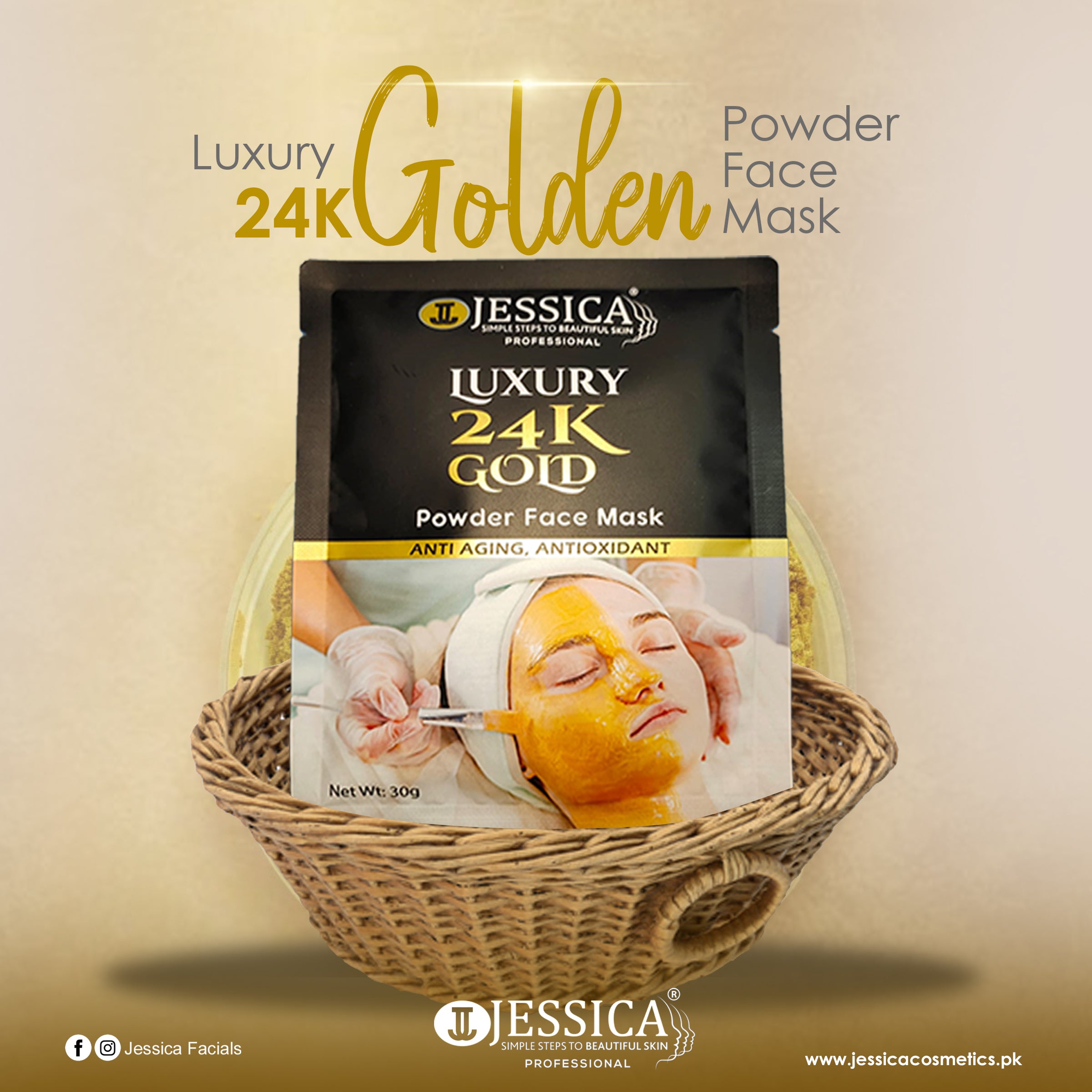 Golden Glow 24K Face Mask – JESSICA COSMETIC